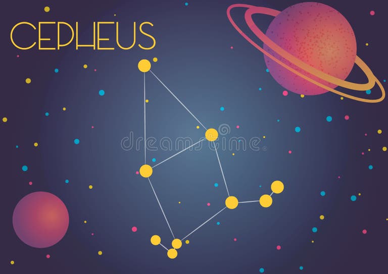 星座Cepheus 向量例证. 插画 包括有 冒险旅行, 地球, 极性, 震惊, 重婚, 蓝色, 西普 - 120768836