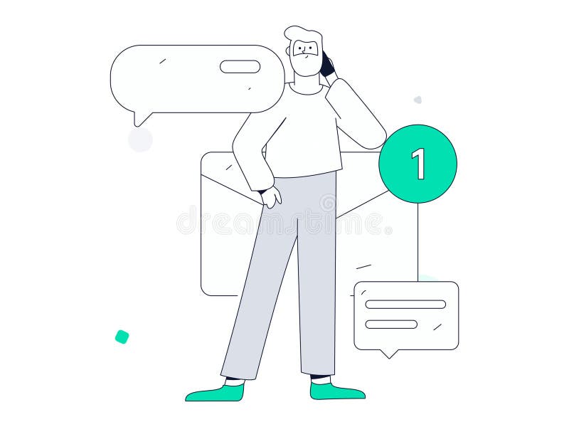 Virtual Characters Social Communication Concept Business Flat Vector ...