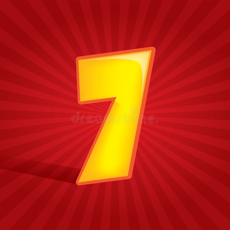 Number seven 库存例证. 插画 包括有 成斜面的, 表面, 按钮, 销售额, 例证, 替换, 数字式 - 11207617