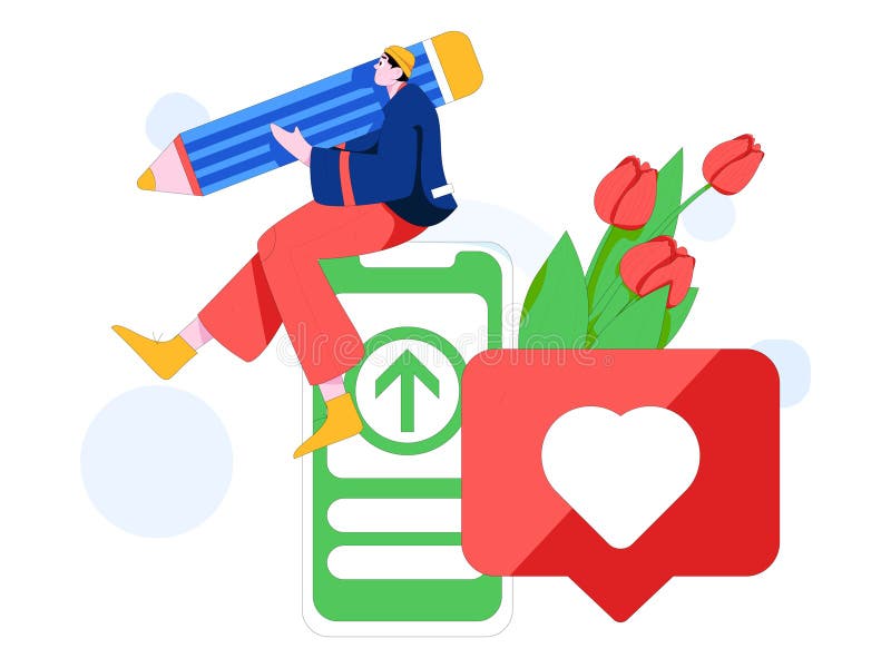 Check-in Character Flat Vector Concept Operation Hand-drawn ...