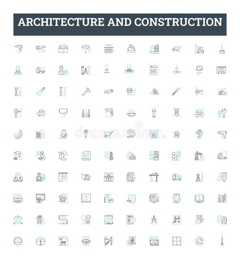 结构和构造矢量线图标集. 建筑结构设计 向量例证. 插画 包括有 拱道, 起草人, 基础, 构建, 图标 - 271662604