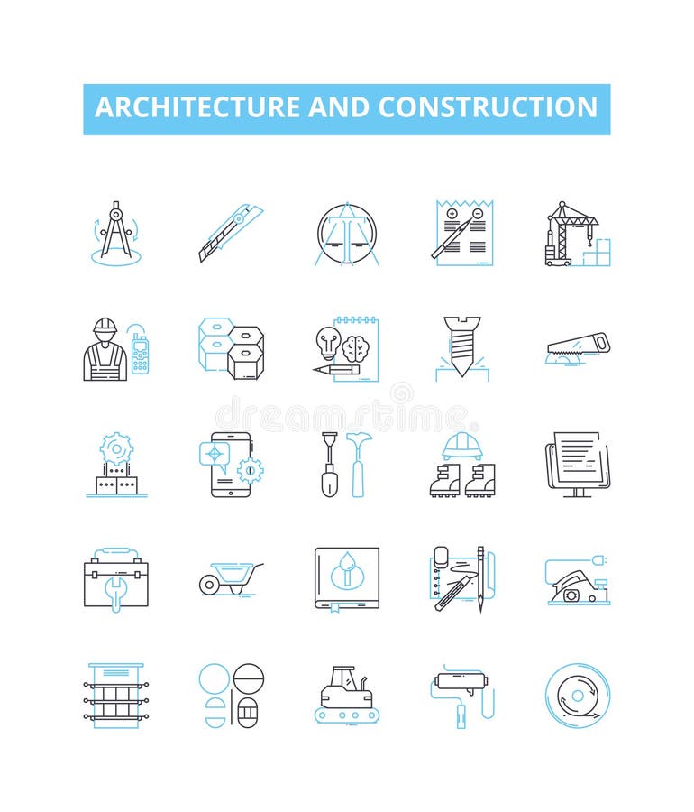 结构和构造矢量线图标集. 建筑结构设计 向量例证. 插画 包括有 计划, 布琼布拉, 设计, 建筑师, 图标 - 272846536