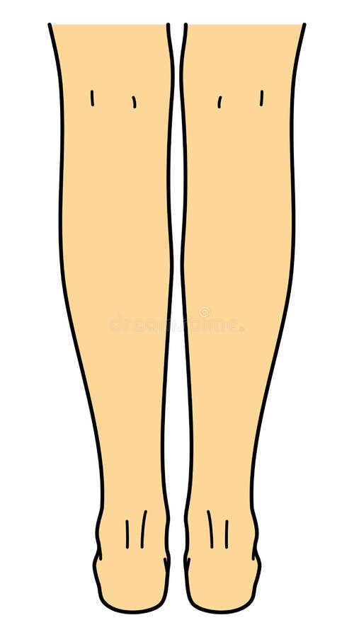 Bare Foot, Leg, Heel, Back View, Illustration Stock Photo ...