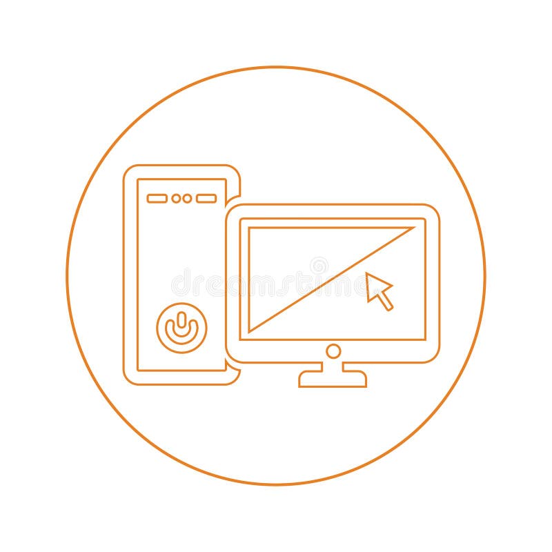 计算机，台式PC图标 向量例证. 插画 包括有 向量, 现代, 符号, 计算机, 分级显示, 桌面, 办公室 - 158551332