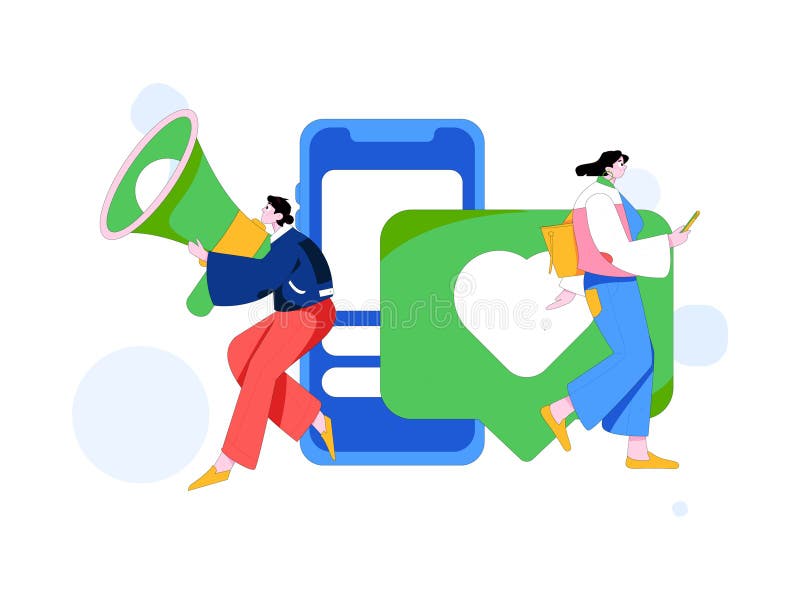 Notification Announcement Vector Creative Flat Hand Drawn Illustration ...