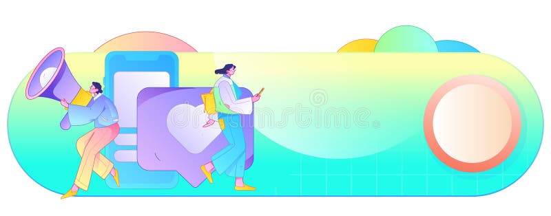 Notification Announcement Vector Creative Flat Hand Drawn Illustration ...