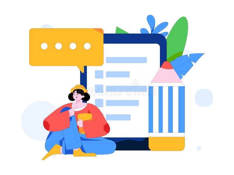 Invite Friends To Conduct Questionnaire Flat Vector Concept Operation ...