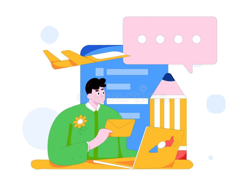 Invite Friends To Conduct Questionnaire Flat Vector Concept Operation ...