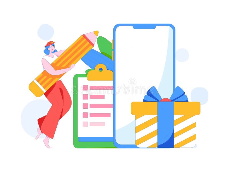 Invite Friends To Conduct Questionnaire Flat Vector Concept Operation ...