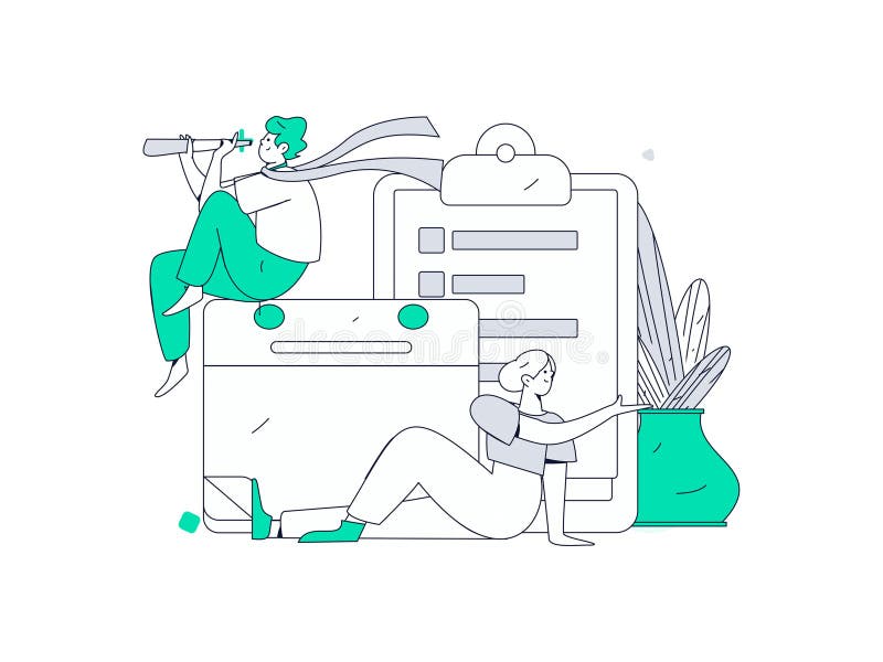 Invite Friends To Conduct Questionnaire Flat Vector Concept Operation ...