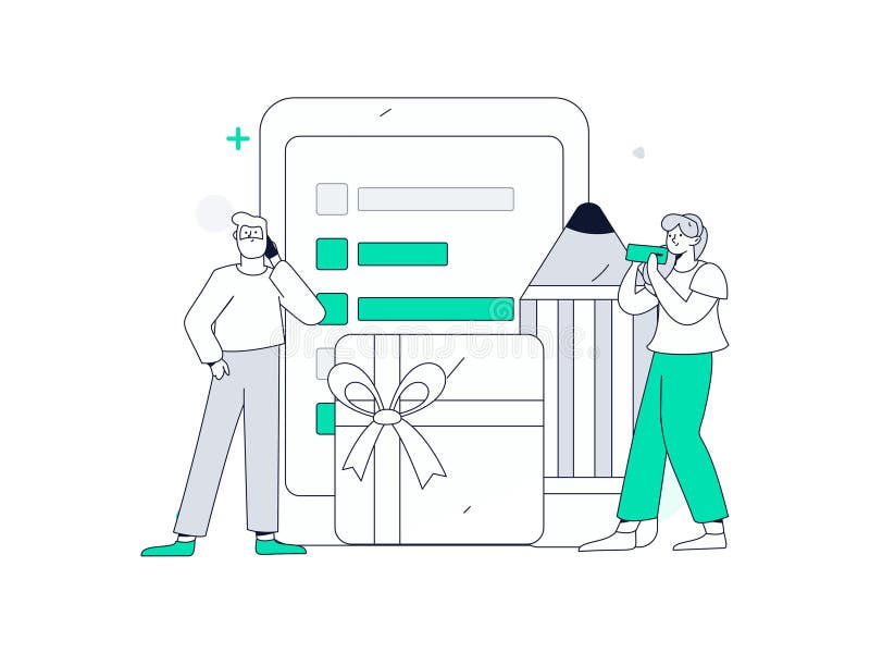 Invite Friends To Conduct Questionnaire Flat Vector Concept Operation ...