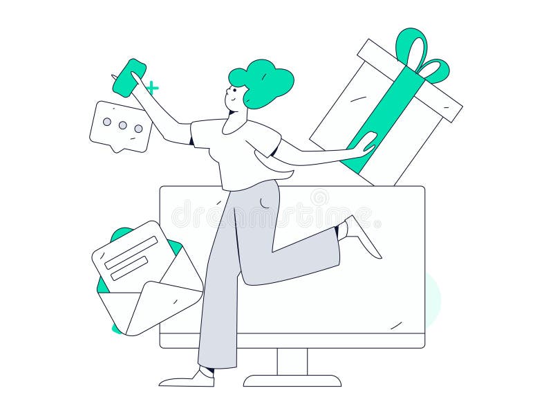 Invite Friends To Conduct Questionnaire Flat Vector Concept Operation ...