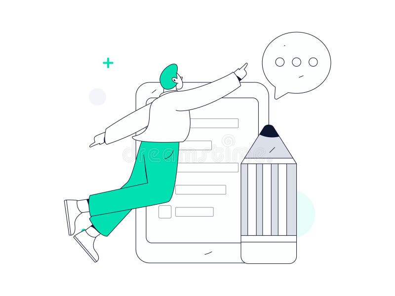 Invite Friends To Conduct Questionnaire Flat Vector Concept Operation ...