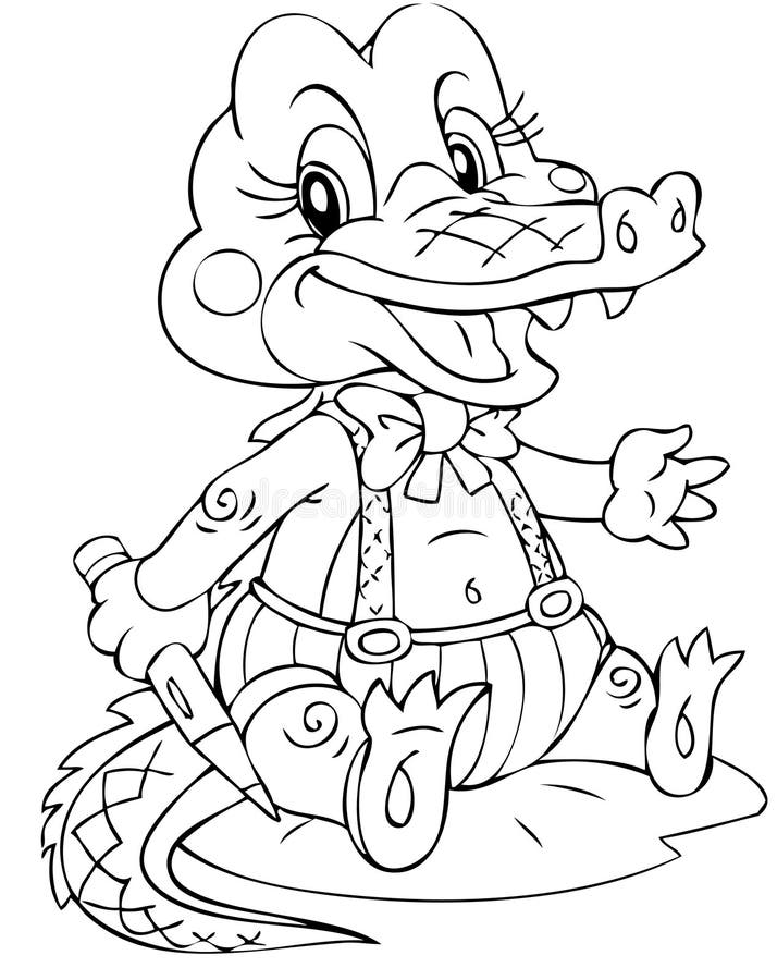 Crocodile 向量例证. 插画 包括有 è®¾è®¡, æ„‰å¿«, é«˜å…, å¹½é»˜ - 12581194