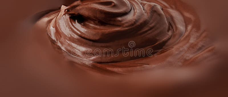Â Melted Liquid Chocolate Texture Background. Hazelnut Chocolate Sauce ...