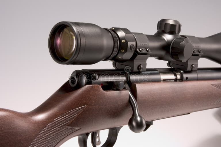 001 17 Hmr Rifle with Scope Stock Image - Image of scope, wood: 2027931