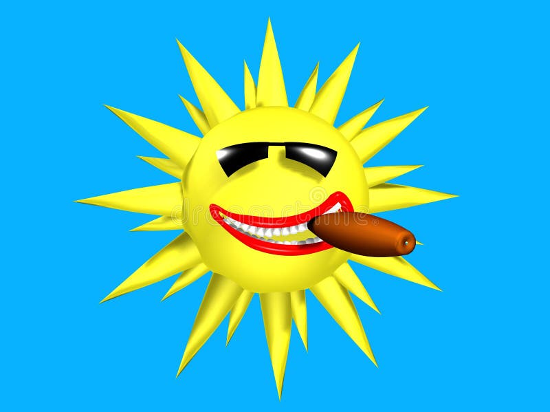 007 Sun smoke stock illustration. Illustration of spring - 3654197