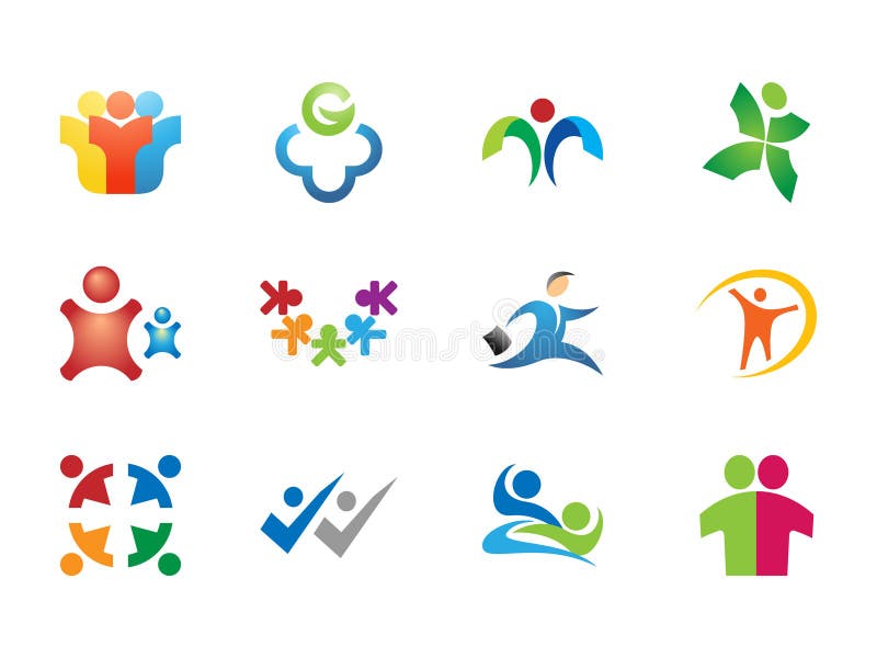 0115 Abstract People Icons stock illustration. Illustration of abstract ...