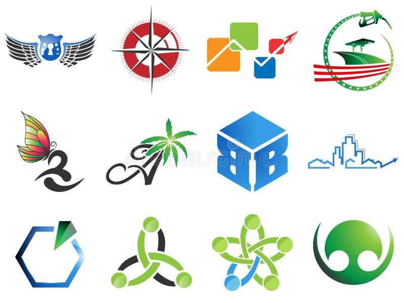 Logo Collection stock vector. Illustration of button - 56104680