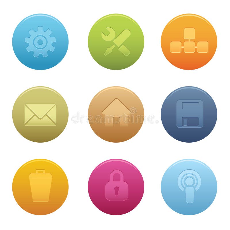 02 Circle Computer Icons stock vector. Illustration of symbol - 16667116