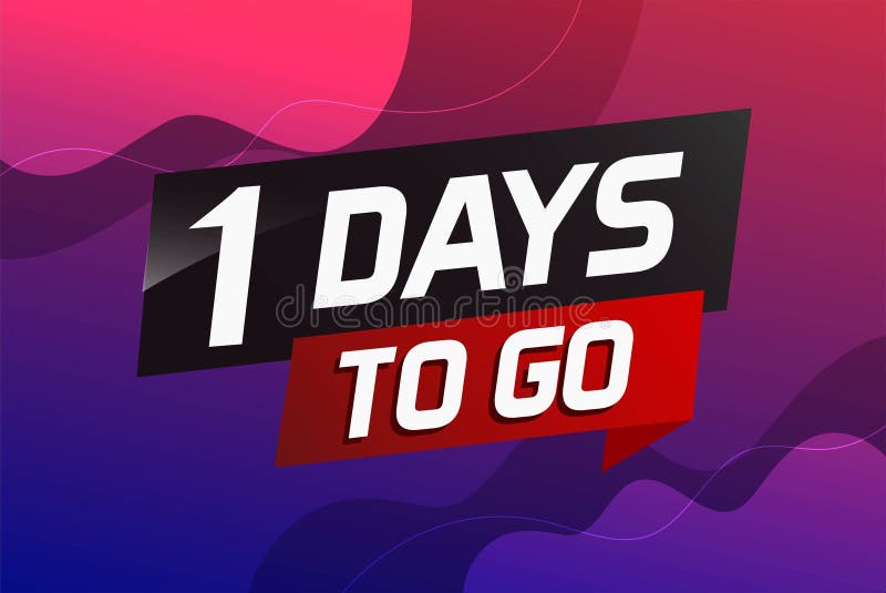 1 Day To Go Word Concept Vector Illustration Stock Vector ...