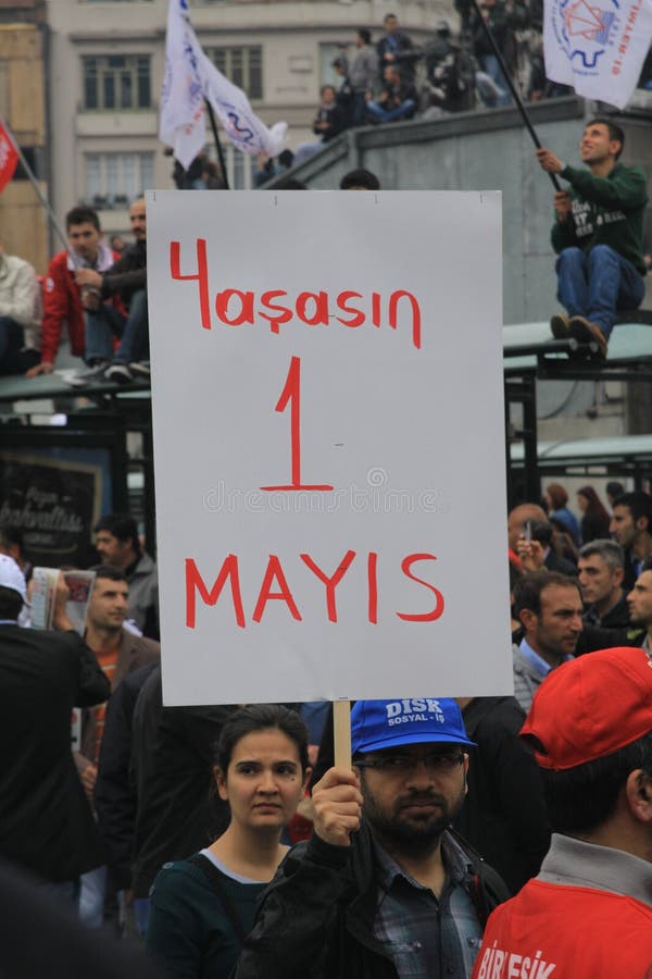 1 May in Taksim, Istanbul editorial photo. Image of hold - 19352966
