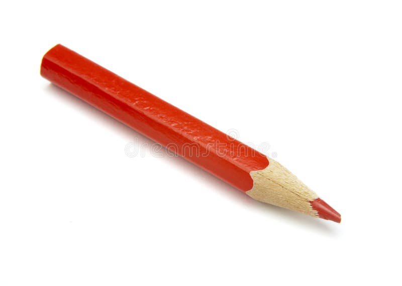 1 rouge de crayon photo stock. Image du crayon, blanc - 7465088