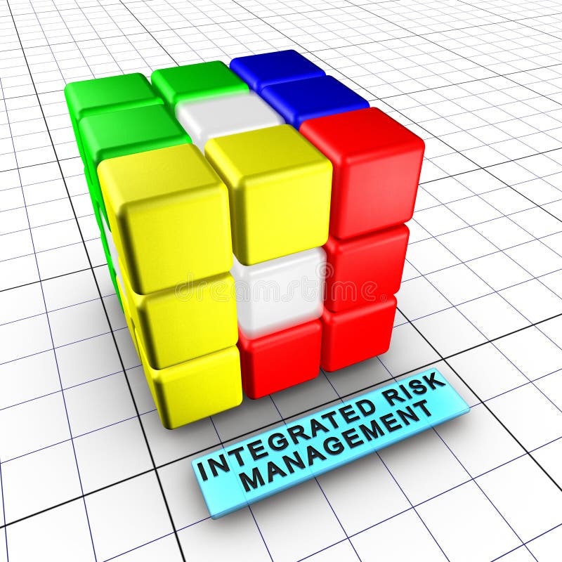 1-volledig Integratie Van Risicobeheer (1/6) Stock Illustratie ...