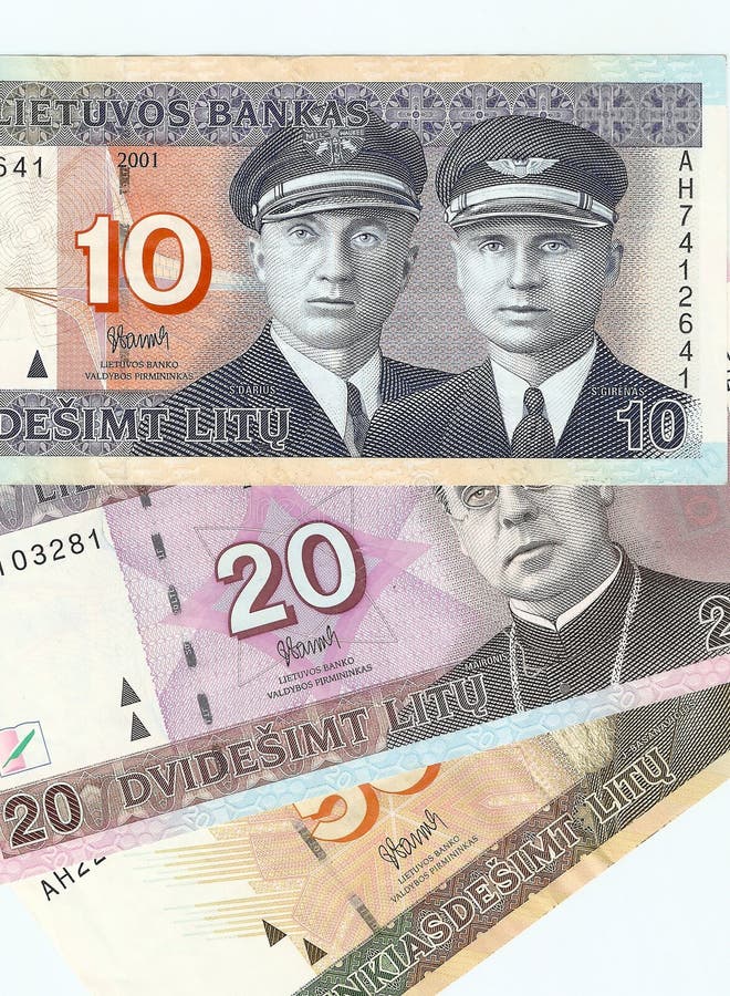10, 20 E 50 Litas Lituanos Das Notas De Banco. Imagem de Stock - Imagem ...