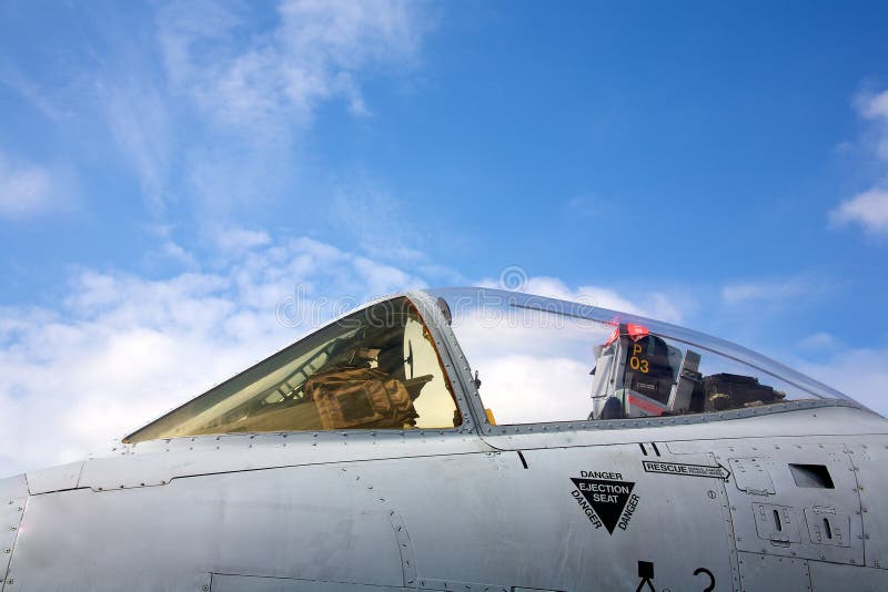 A-10 cockpit stock image. Image of cannon, fairchild - 20732579