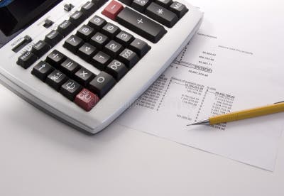 10 Key Calculator, Statement a Stock Photo - Image of numbers, loss ...