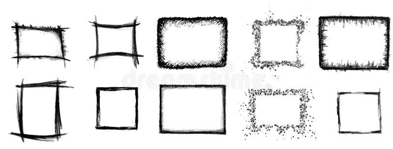 10 marcos artísticos ilustración del vector. Ilustración de marco - 6949243