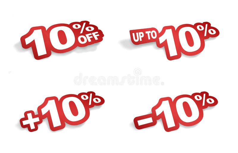 10 percent promotion stock illustration. Illustration of investment ...