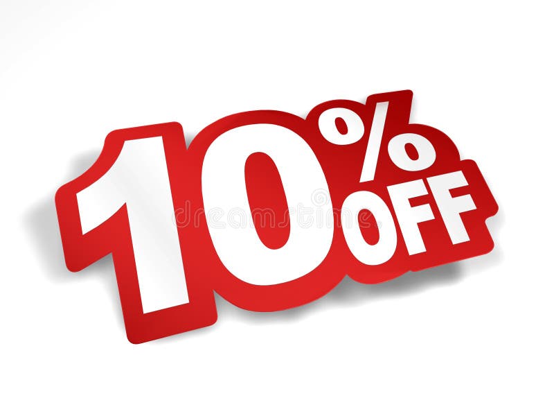 10 percenten van korting stock illustratie. Illustration of symbool ...