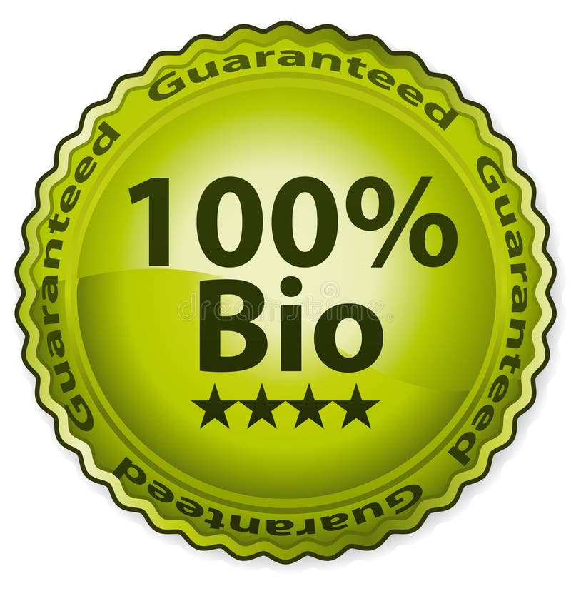 100 Bio stock vector. Illustration of badge, ecology, quality - 8906052