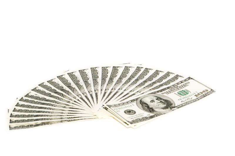100 dollar bills fan stack stock image. Image of closeup - 28483825