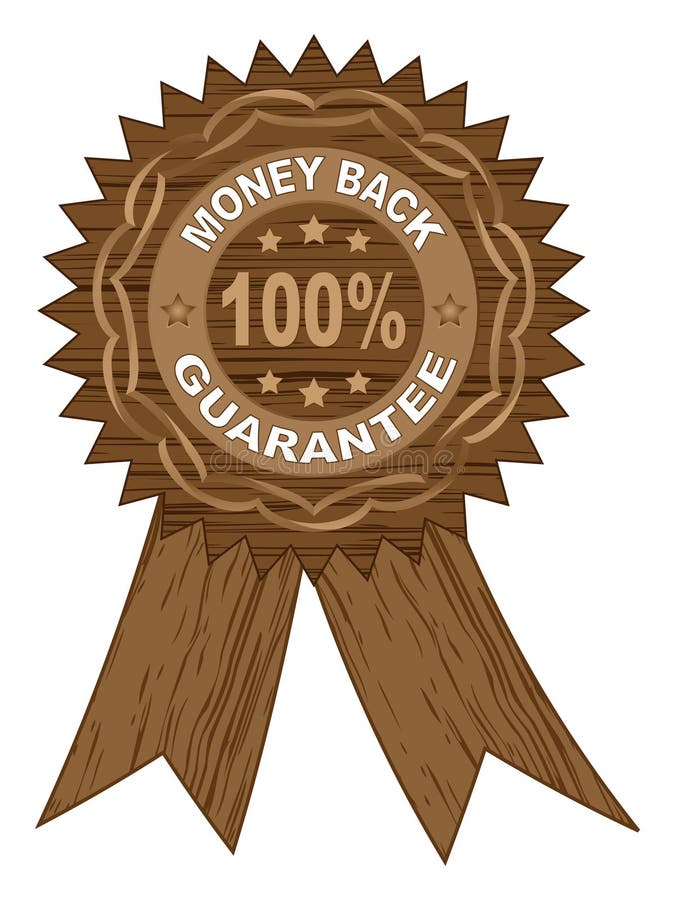 100 GUARANTEE medal stock vector. Illustration of promotion - 8493116