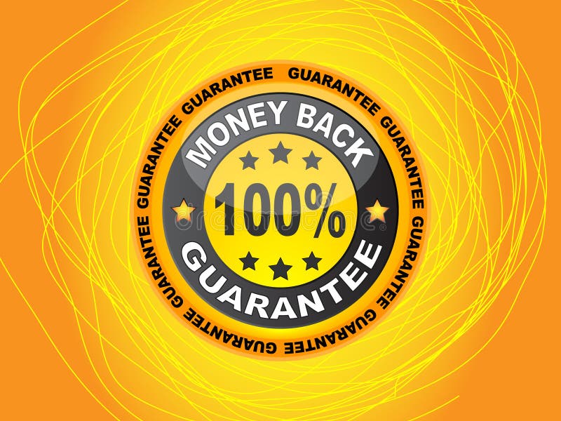 100 GUARANTEE label stock vector. Illustration of back - 8298816