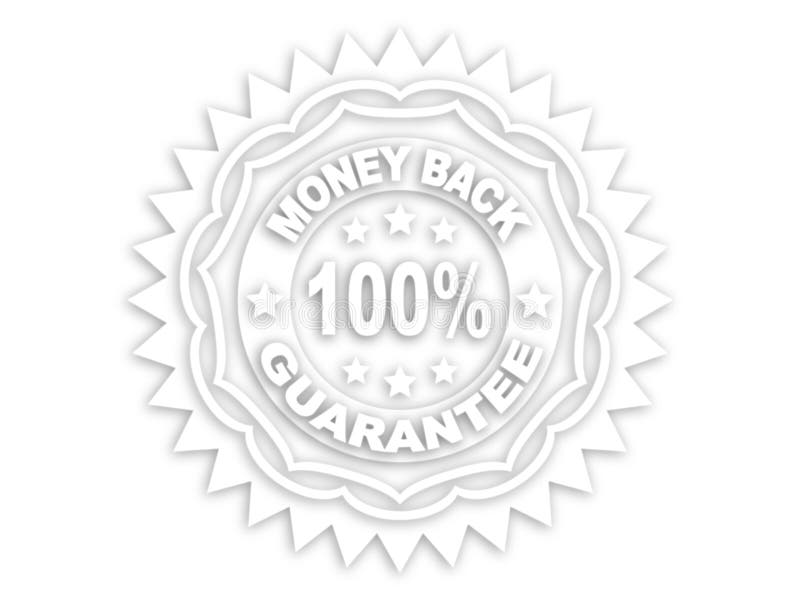 100 GUARANTEE label stock vector. Illustration of back - 8298816