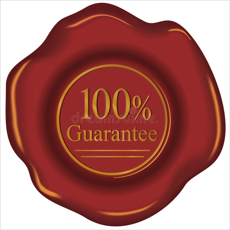 100 guarantee stamp stock illustration. Illustration of percentage ...