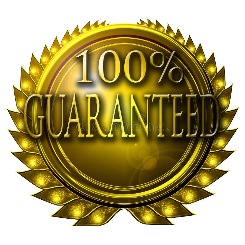 100 guaranteed stock illustration. Illustration of icon - 13436779