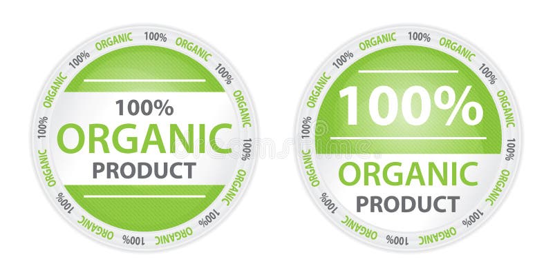 100 Bio Product Label stock vector. Illustration of marketing - 26270197