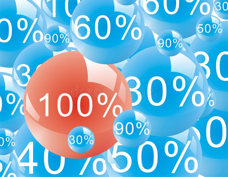 100 percent stock illustration. Illustration of icon - 22312761