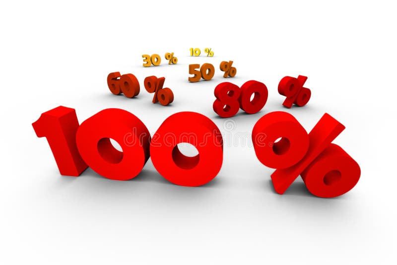 100 percenten eerste stock illustratie. Illustration of geïsoleerd ...