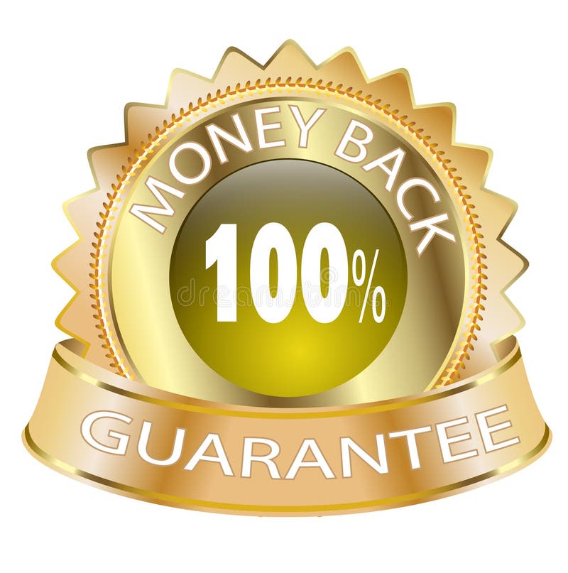 100% Geld-terug-garantie Icon Stock Afbeelding - Illustration of ...