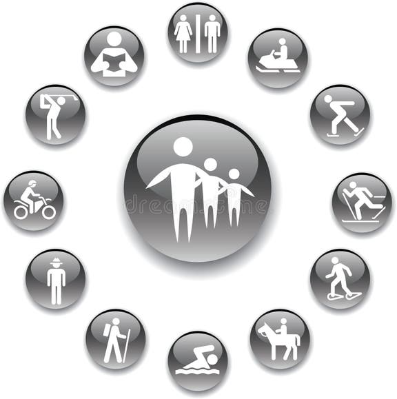 100_A. Pictographs of People Stock Vector - Illustration of vector ...