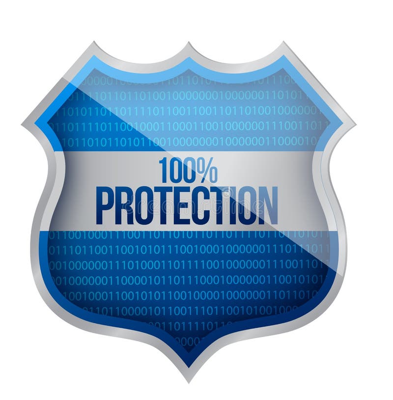 100 Protection. Shield Symbol Stock Vector - Illustration of defence ...