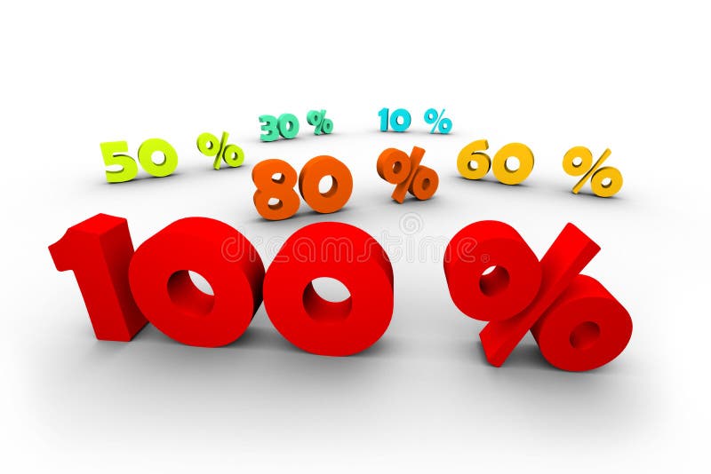 100 Prozent erstes stock abbildung. Illustration von abbildung - 7694046