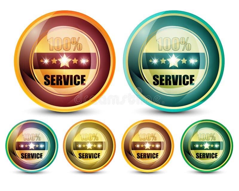 100 Service stock vector. Illustration of glossy, graphic - 26390105