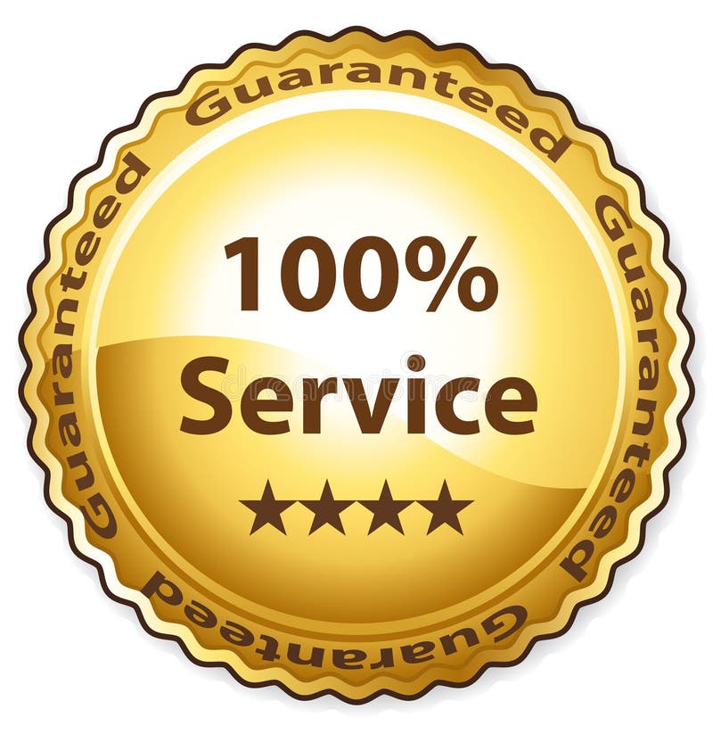 100 Service stock vector. Illustration of guarantee, back - 8906100